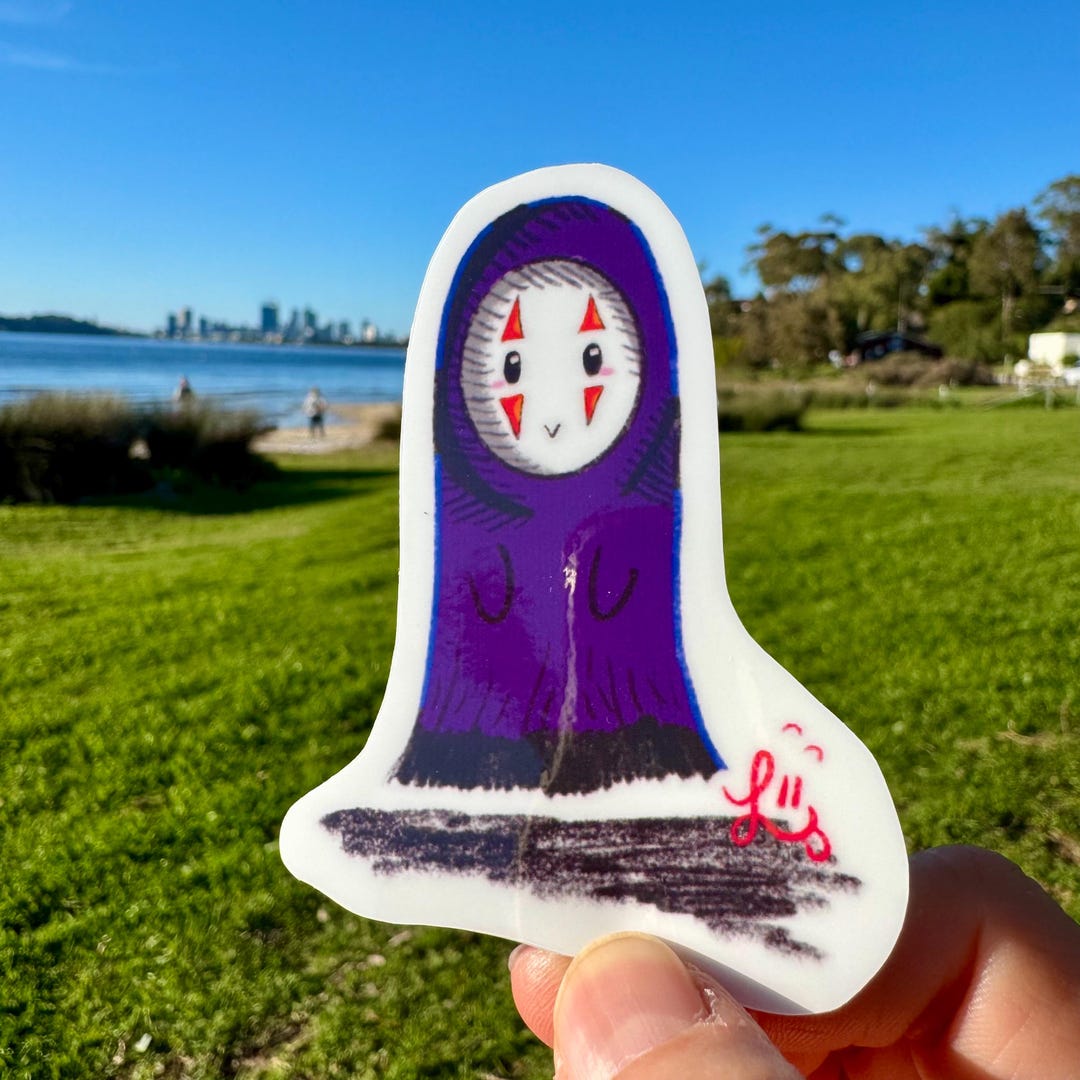 Kawaii Shy Spirit Waterproof Vinyl Sticker | Original Art by ...
