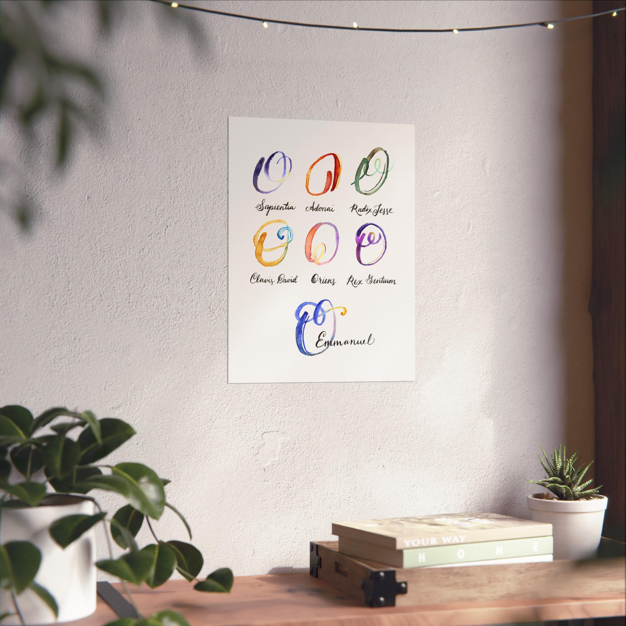 Fine Art Posters, Watercolor Calligraphy Devotional Artwork of O ...