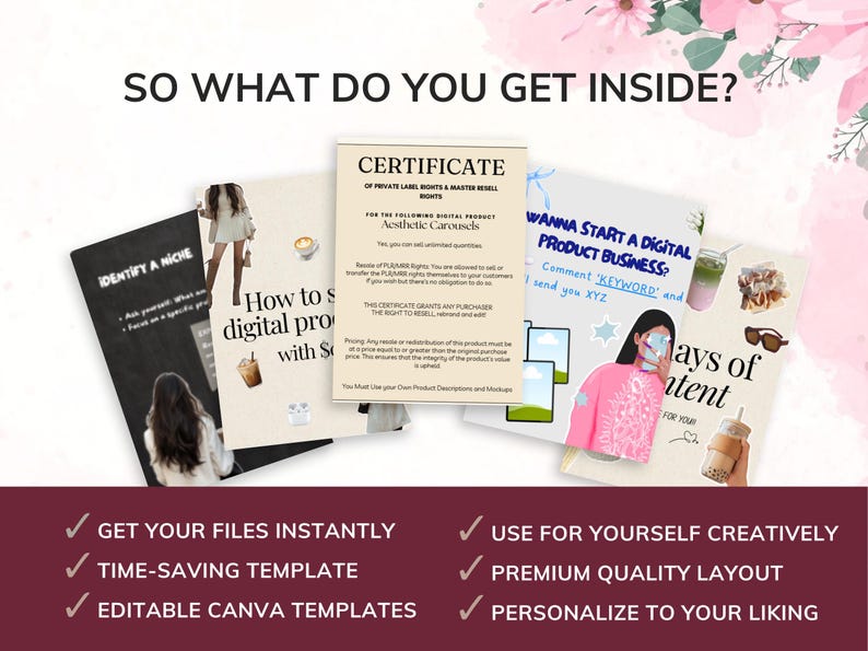 Instagram Carousel Templates & Sticker Kit - Cozy Aesthetic Design - Etsy