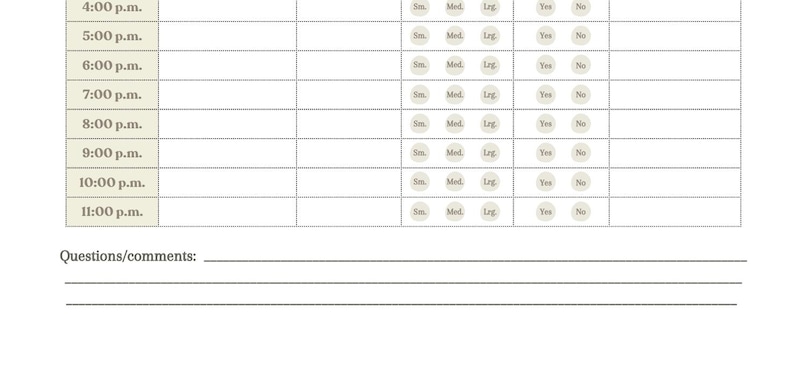 Bladder Diary (printable) *DIGITAL DOWNLOAD* - Etsy