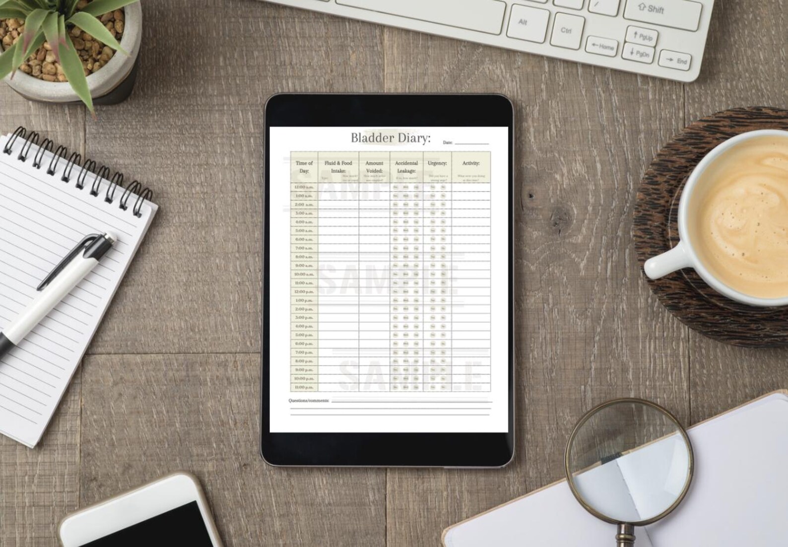 Bladder Diary (printable) *DIGITAL DOWNLOAD* - Etsy