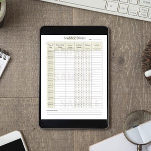 Bladder Diary (printable) *DIGITAL DOWNLOAD* - Etsy