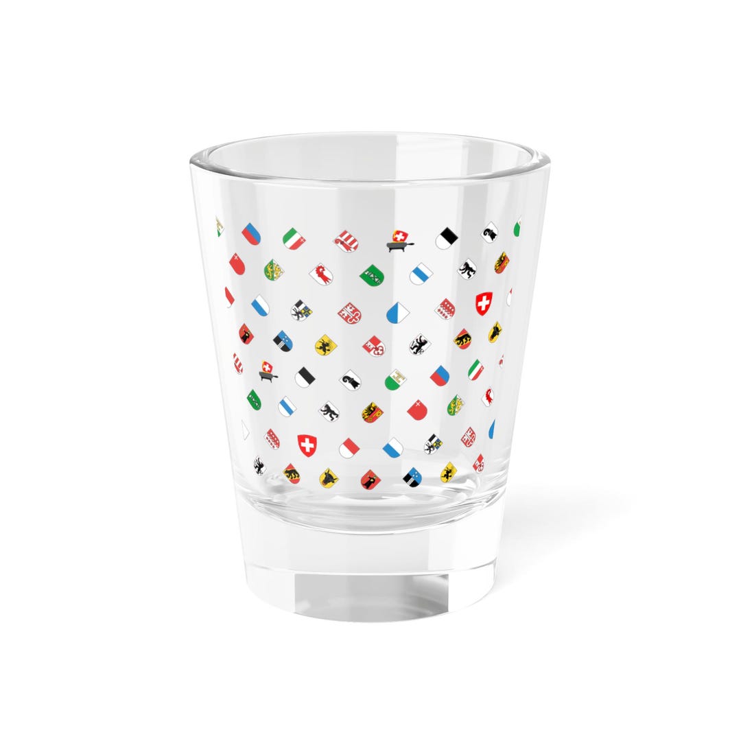 Swiss Cantons Shot Glass, 1.5oz - Etsy