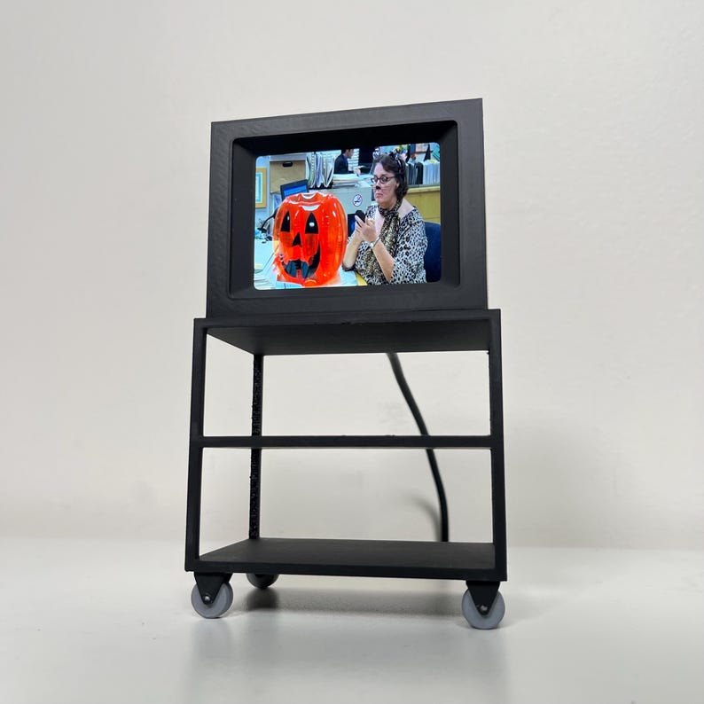 The Office Mini TV & Trolley - Etsy