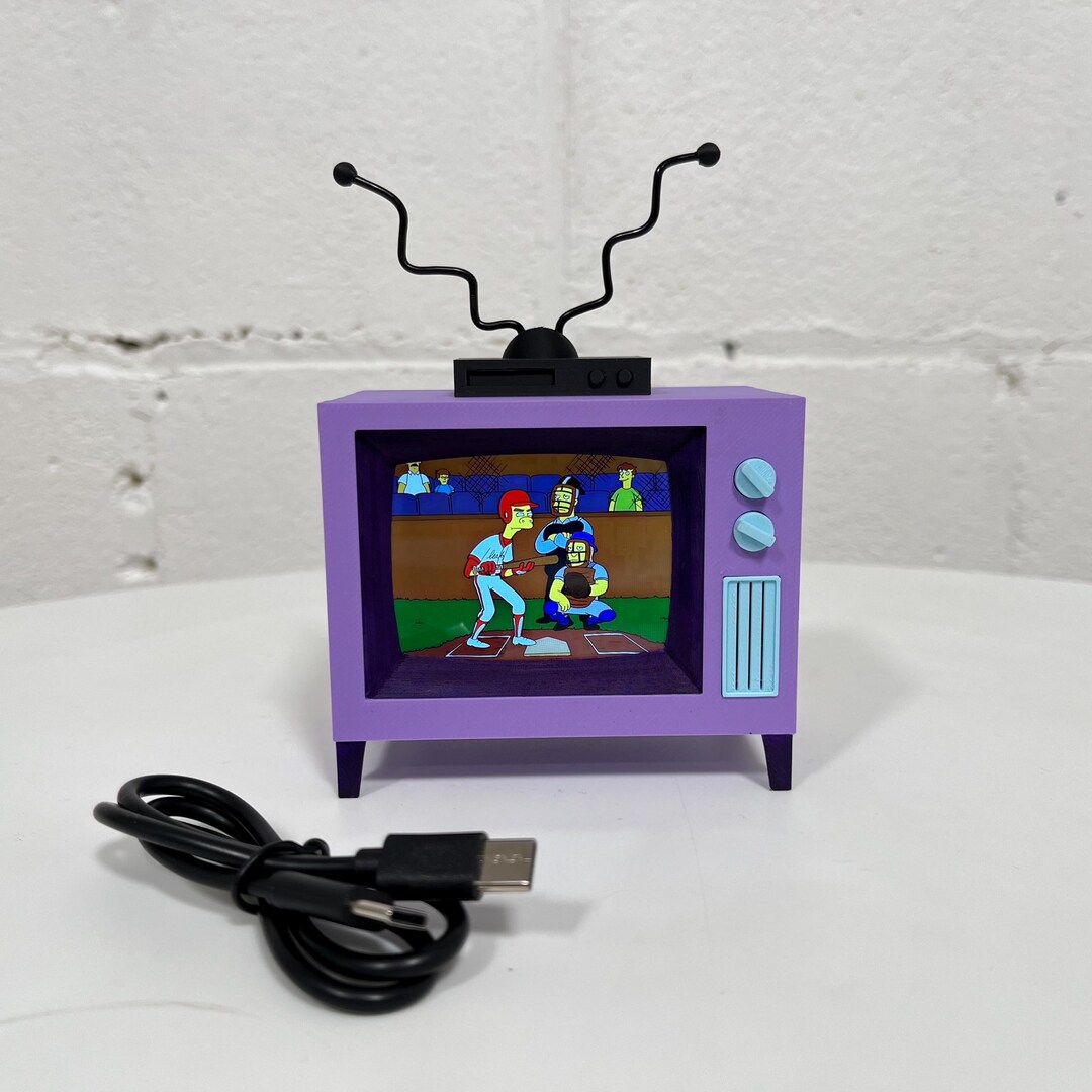 The Simpsons Mini TV: Handmade Replica With Seasons 1-11 - Etsy