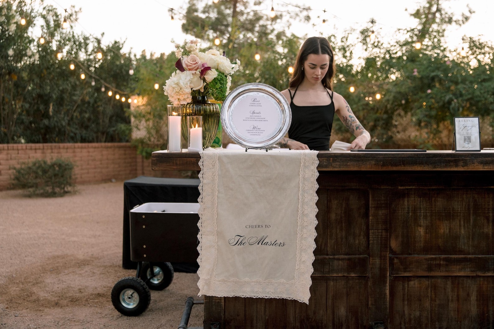 Linen Bar Sign With Lace Trim: Custom Wedding, Baby Shower Decor ...