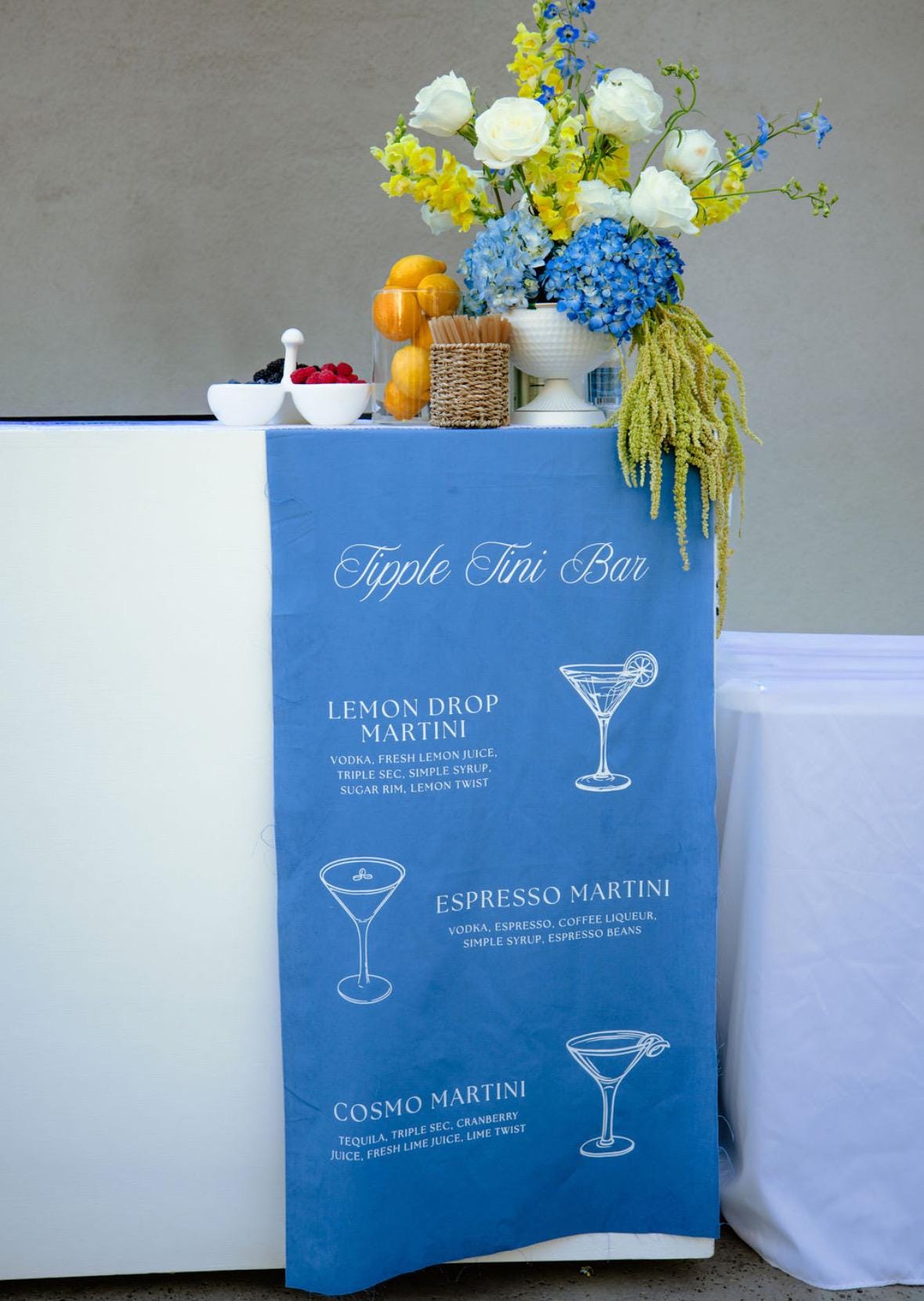 Personalized Linen Bar Sign: Wedding Drink Menu - Etsy