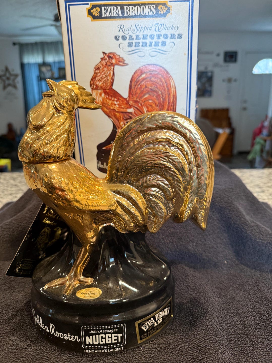 1969 the Golden Rooster Ezra Brooks Decanter - Etsy