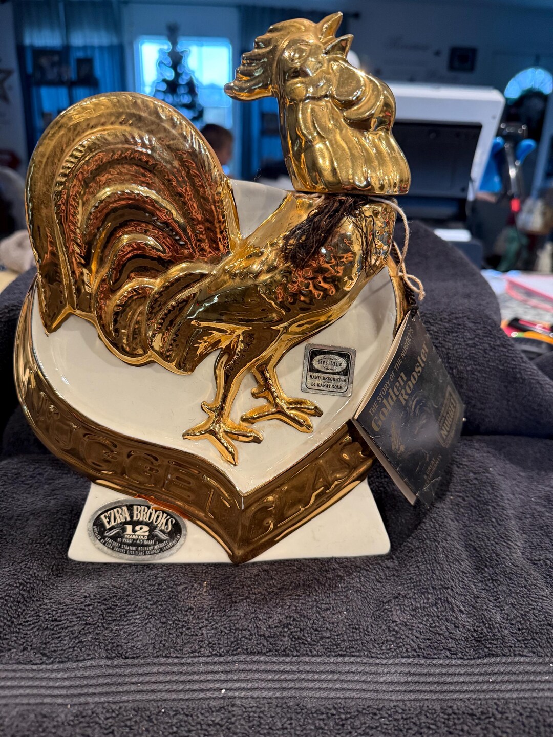 1970 Golden Rooster Ezra Brooks Decanter - Etsy