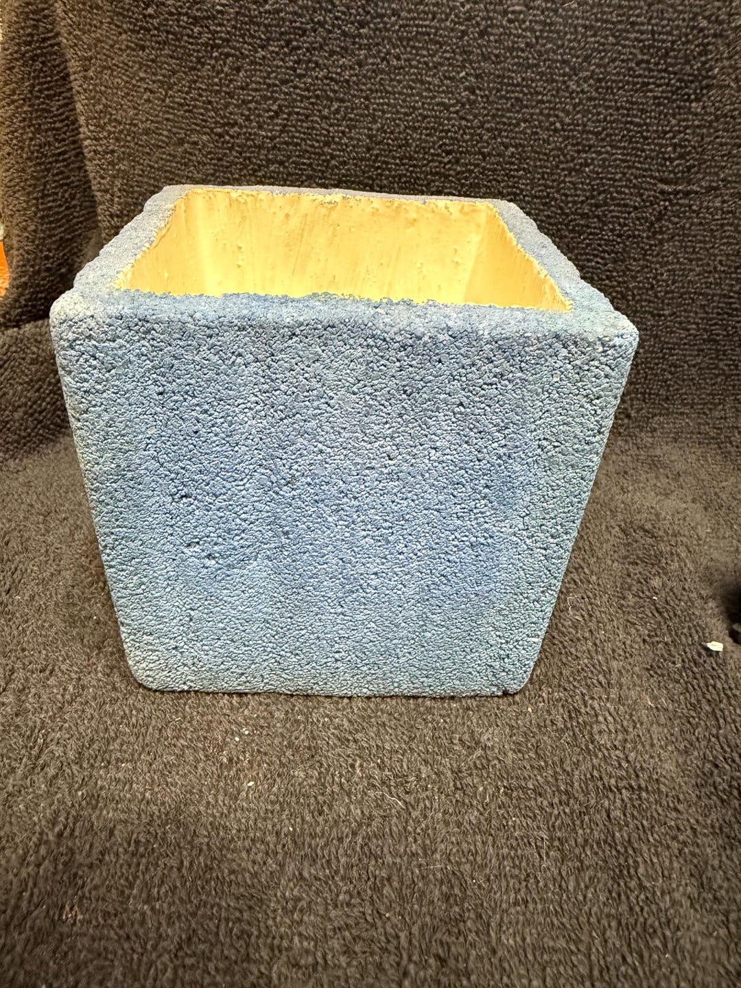 Vintage Ceramic Stone Square Planter - Etsy