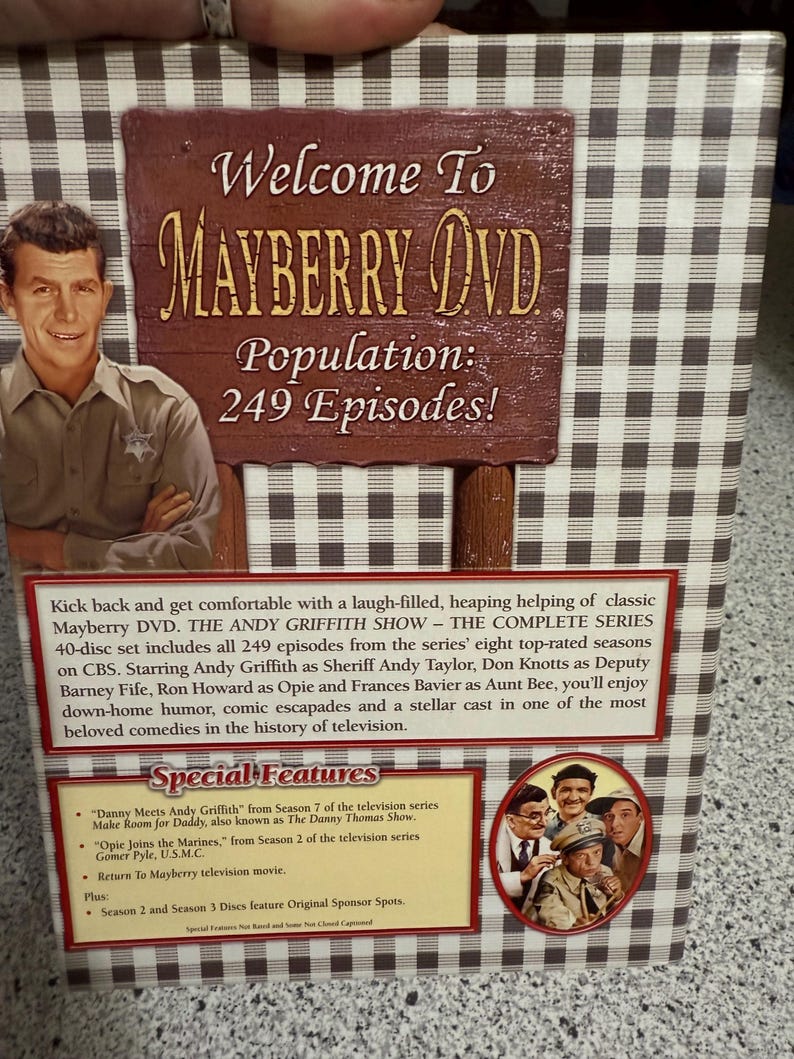 The Andy Griffith Show Complete Series Collection - Etsy