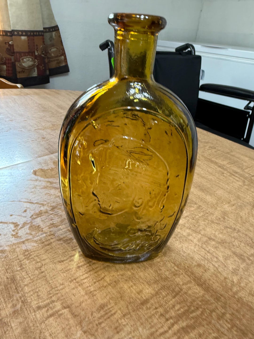 Vintage Wheaton Amber Eagle/face Lady Liberty Glass Bottle - Etsy
