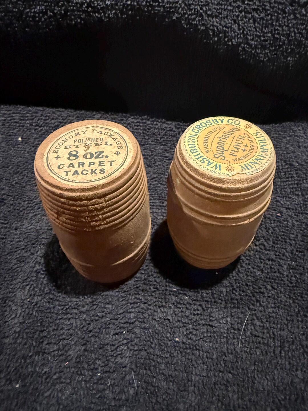 Vintage Turned Wood Treen Barrel Boxes - Etsy