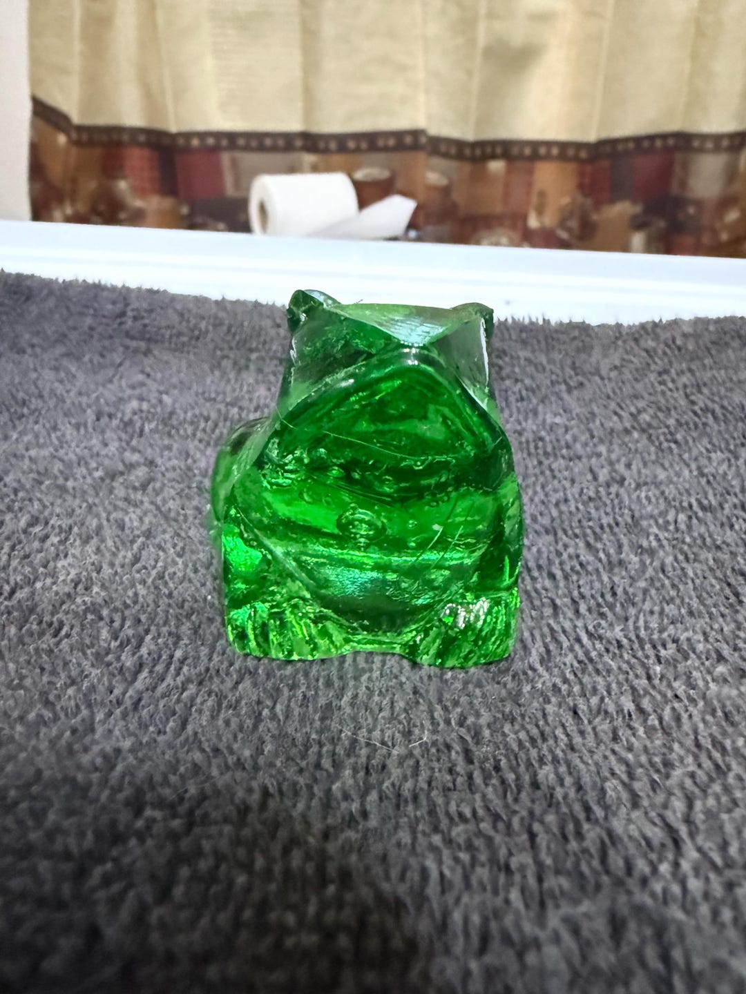Vintage Ganz Green Crystal Frog Figurine - Etsy