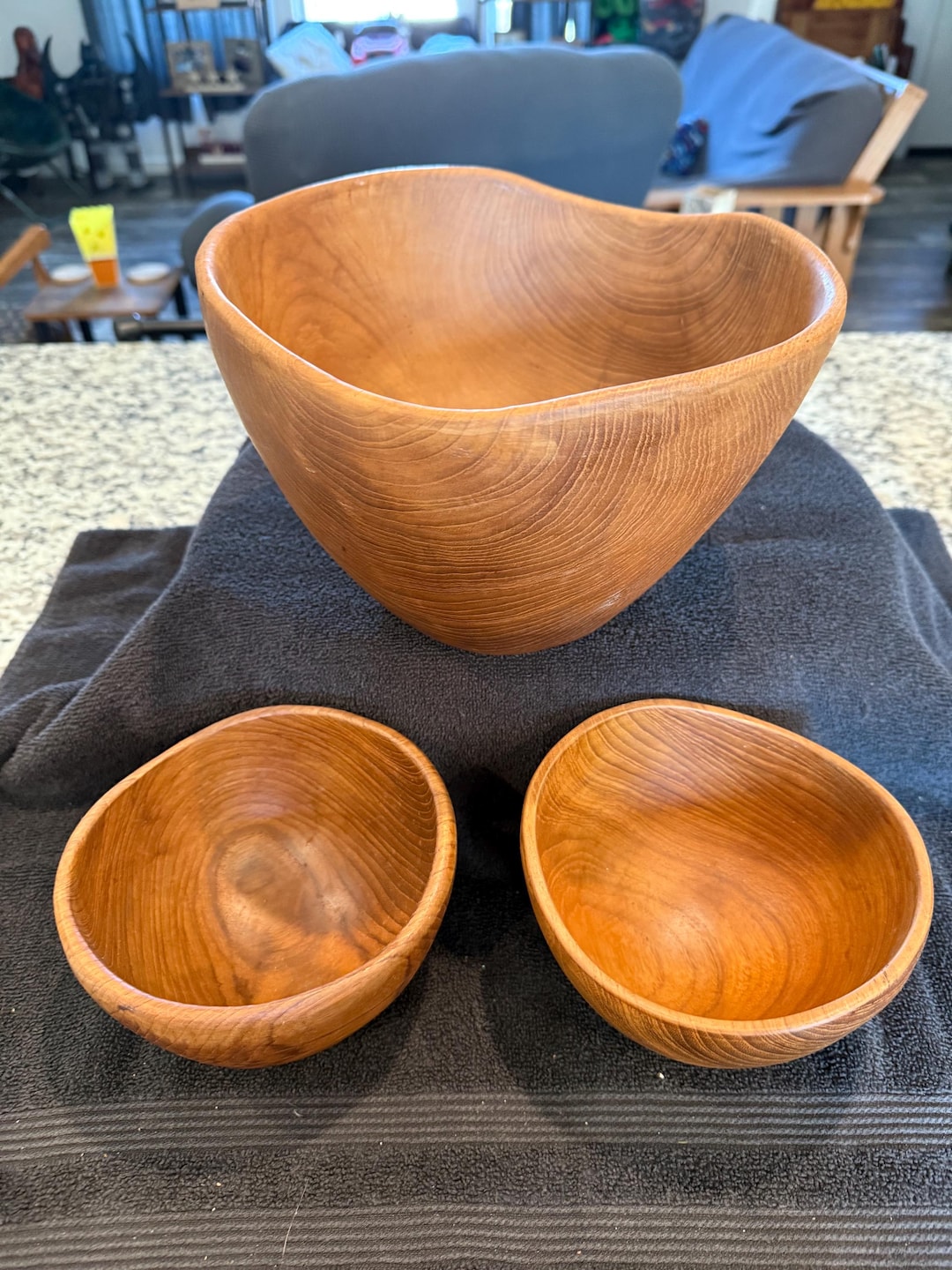 Set of 3 Dolphin Genuine Teakwood Thailand Bowls - Etsy