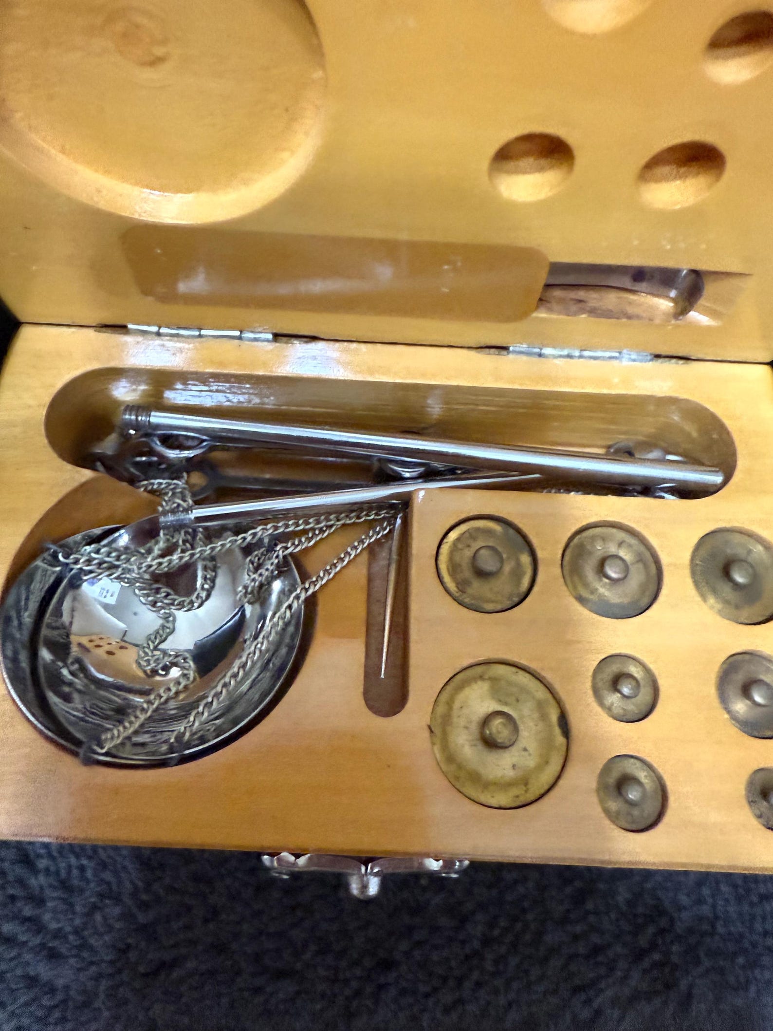 Vintage Diamond Scale With Stand in Wooden Case - Etsy
