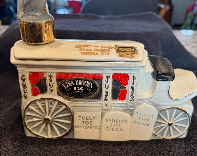 1970 Bucket of Blood Dead Wagon Ezra Brooks Decanter - Etsy