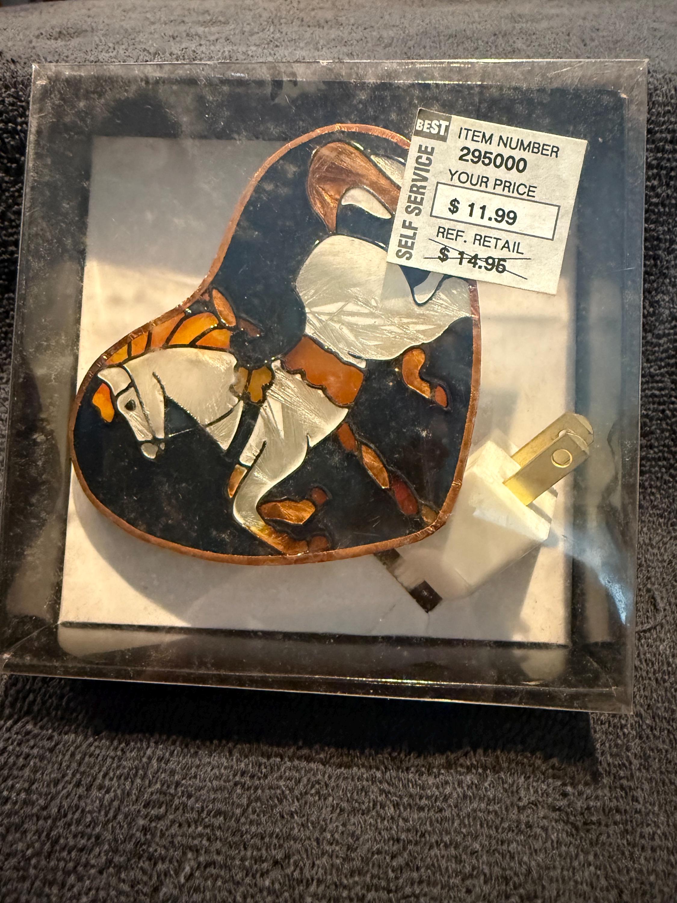Vintage Stained Glass Carousel Horse Night Light - Etsy