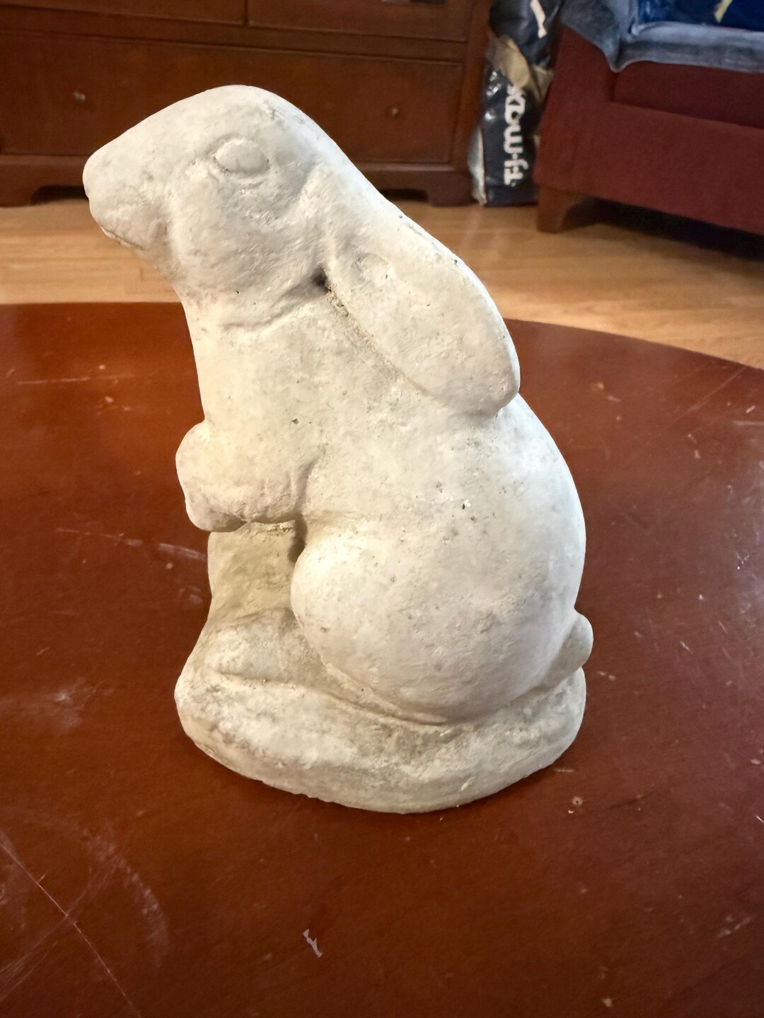 Vintage Concrete Sitting Bunny Statue 7” - Etsy