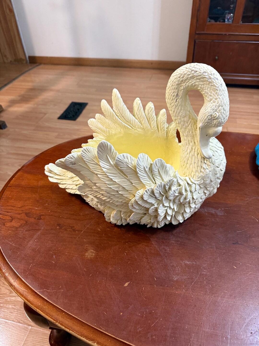 Vintage White Resin/plastic Swan Planter - Etsy