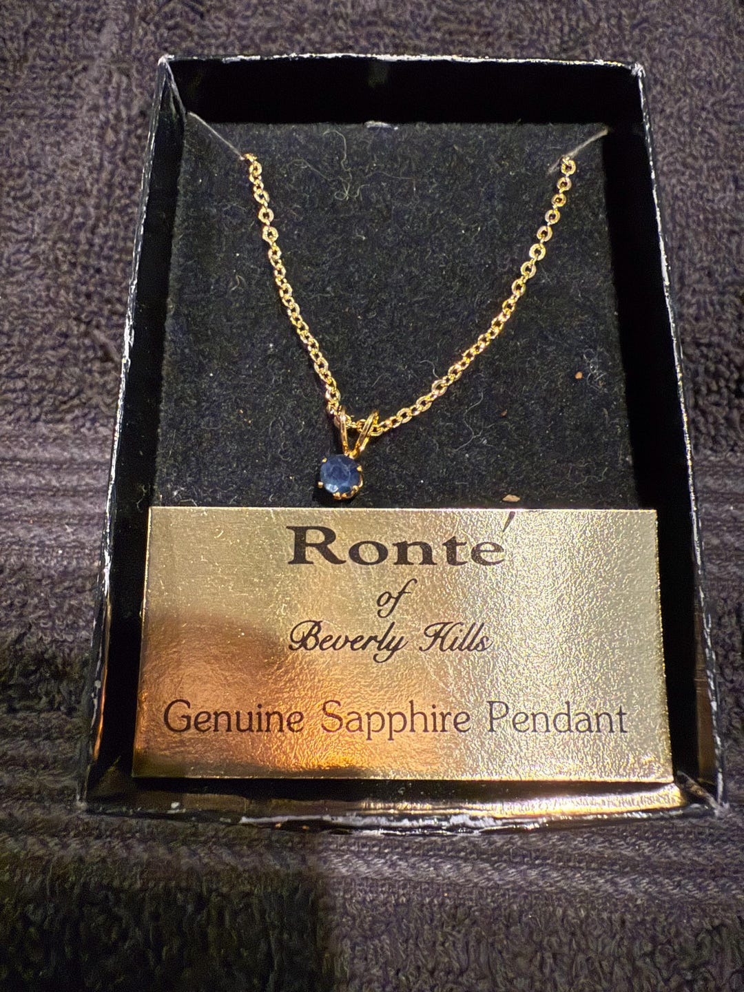 Vintage Ronte of Beverly Hills Genuine Sapphire Necklace 18” - Etsy