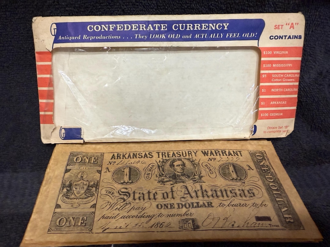 Vintage Confederate Currency Reproduction Set “A” & “B” - Etsy