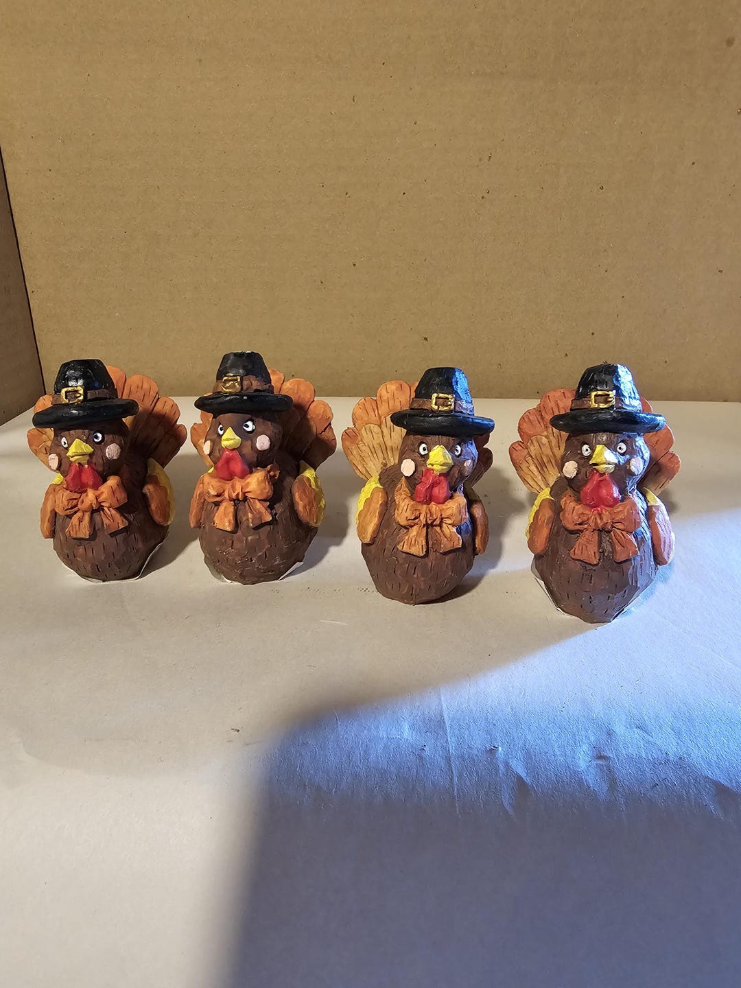 Thanksgiving Little Turkey Figurines - Etsy