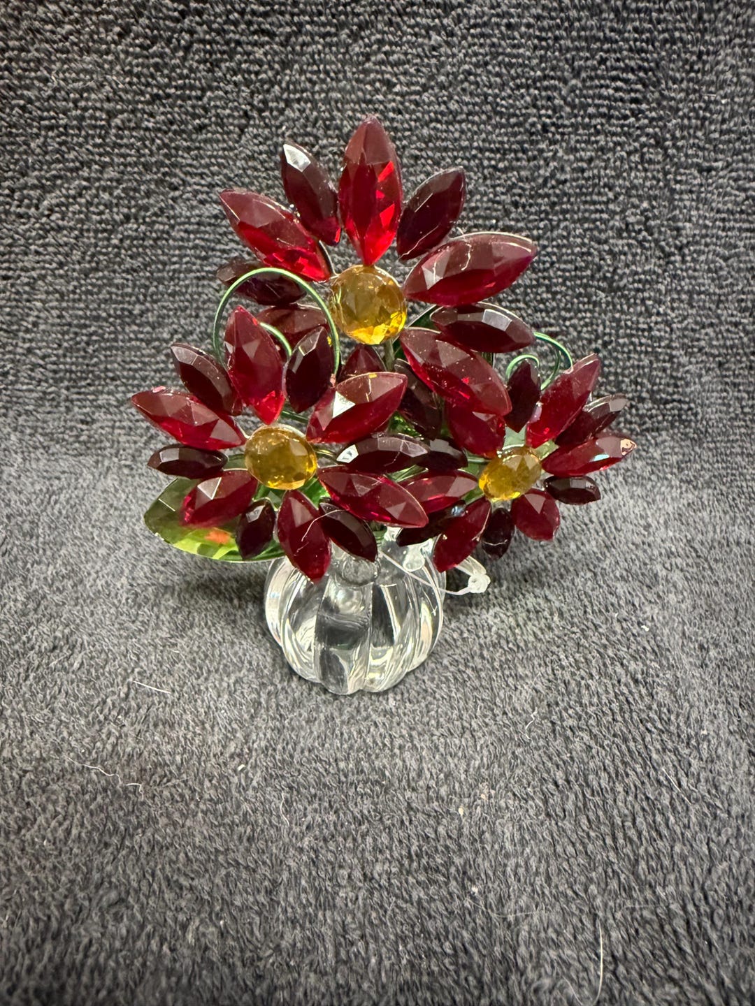 Vintage Ganz Crystal Expressions Floral Figurine - Etsy