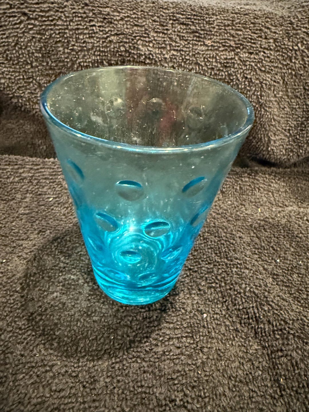 Vintage Capri-blue Dots Uranium Juice Tumbler - Etsy