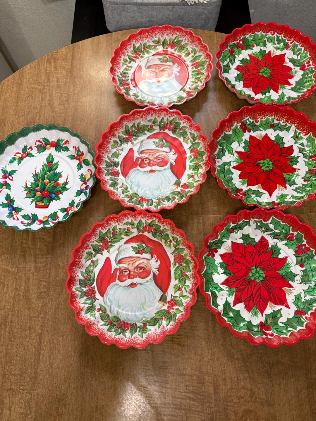 Plastic 7 Christmas Themed Serving Trays - Etsy