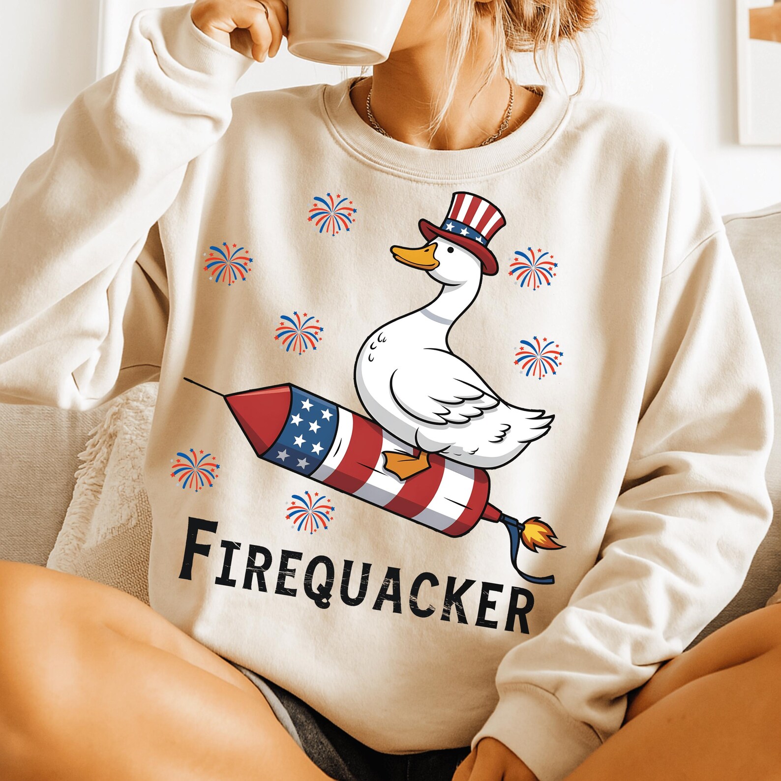 Firequacker Goose Png Digital Download, 4th of July Png Design ...