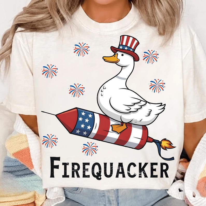 Firequacker Goose Png Digital Download, 4th of July Png Design ...