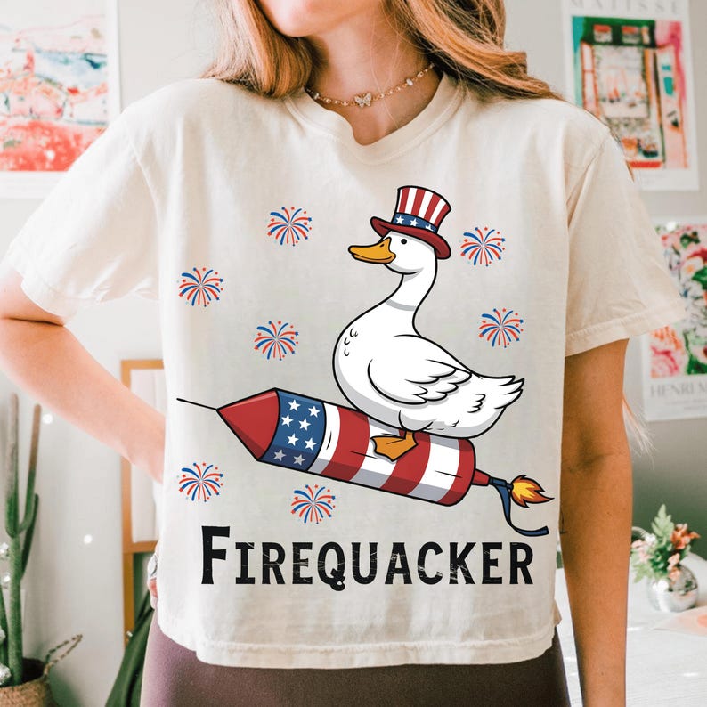 Firequacker Goose Png Digital Download, 4th of July Png Design ...