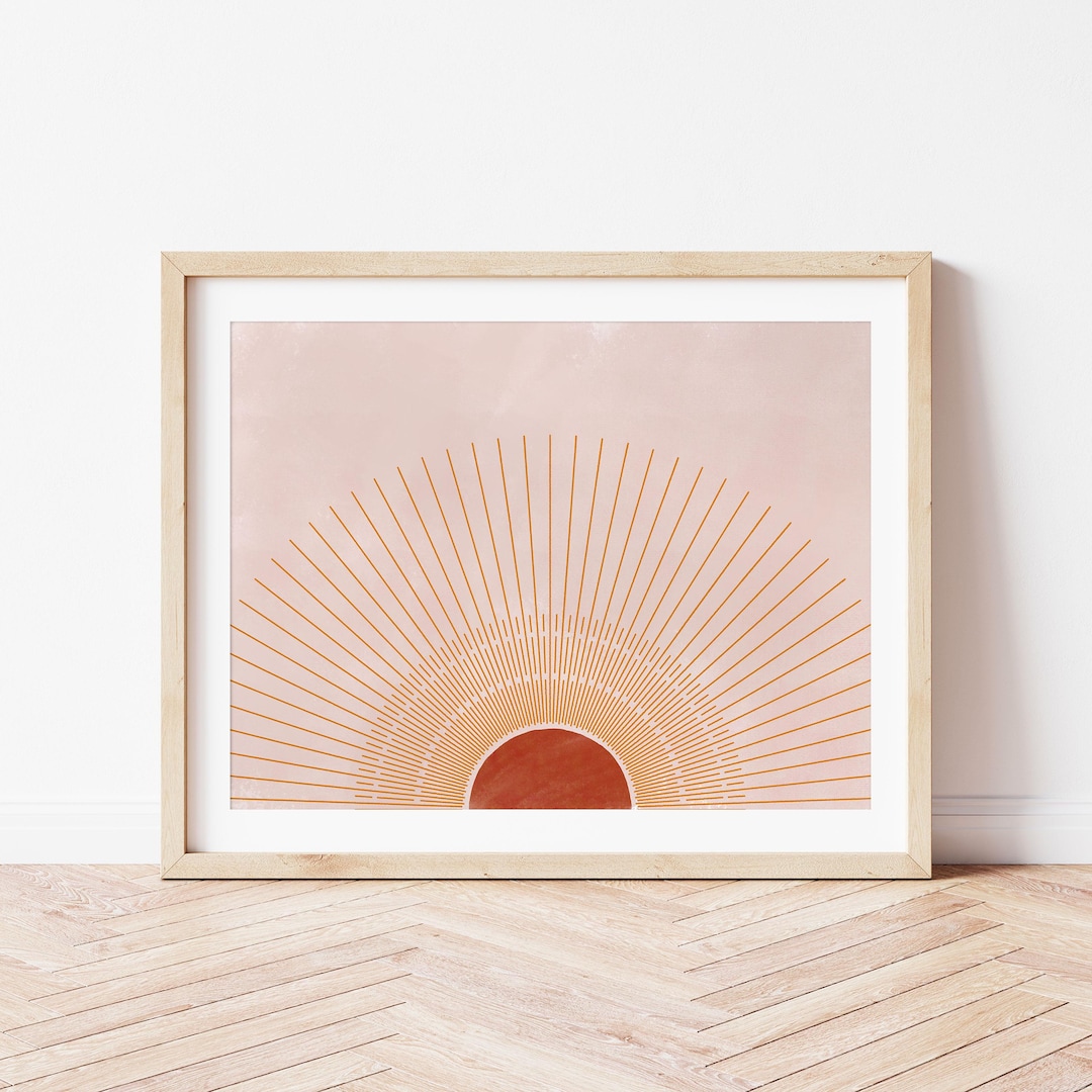 Mid Century Modern Rectangular Wall Art, Rectangular Wall Art, Modern ...