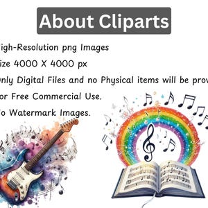 Watercolor Musical Instruments Clipart, Watercolor Artistic Music Notes ...