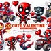 Valentine Superhero Clipart Bundle, Cute Hero Clipart, Love Superhero ...