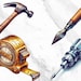 Watercolor Tools Clipart, Hand Tools Clipart, Tool Kit Clipart, Toolbox ...