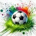 Watercolor Soccer Clipart Bundle, Football PNG Files, Soccer Ball ...