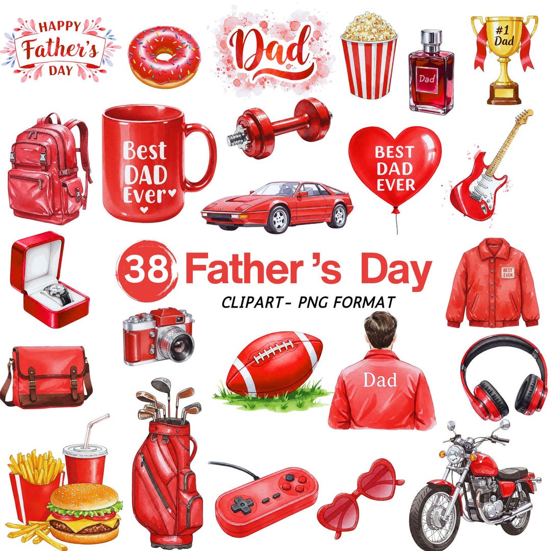 Father's Day Clipart PNG, Best Dad Clipart, Daddy PNG, I Love Dad ...