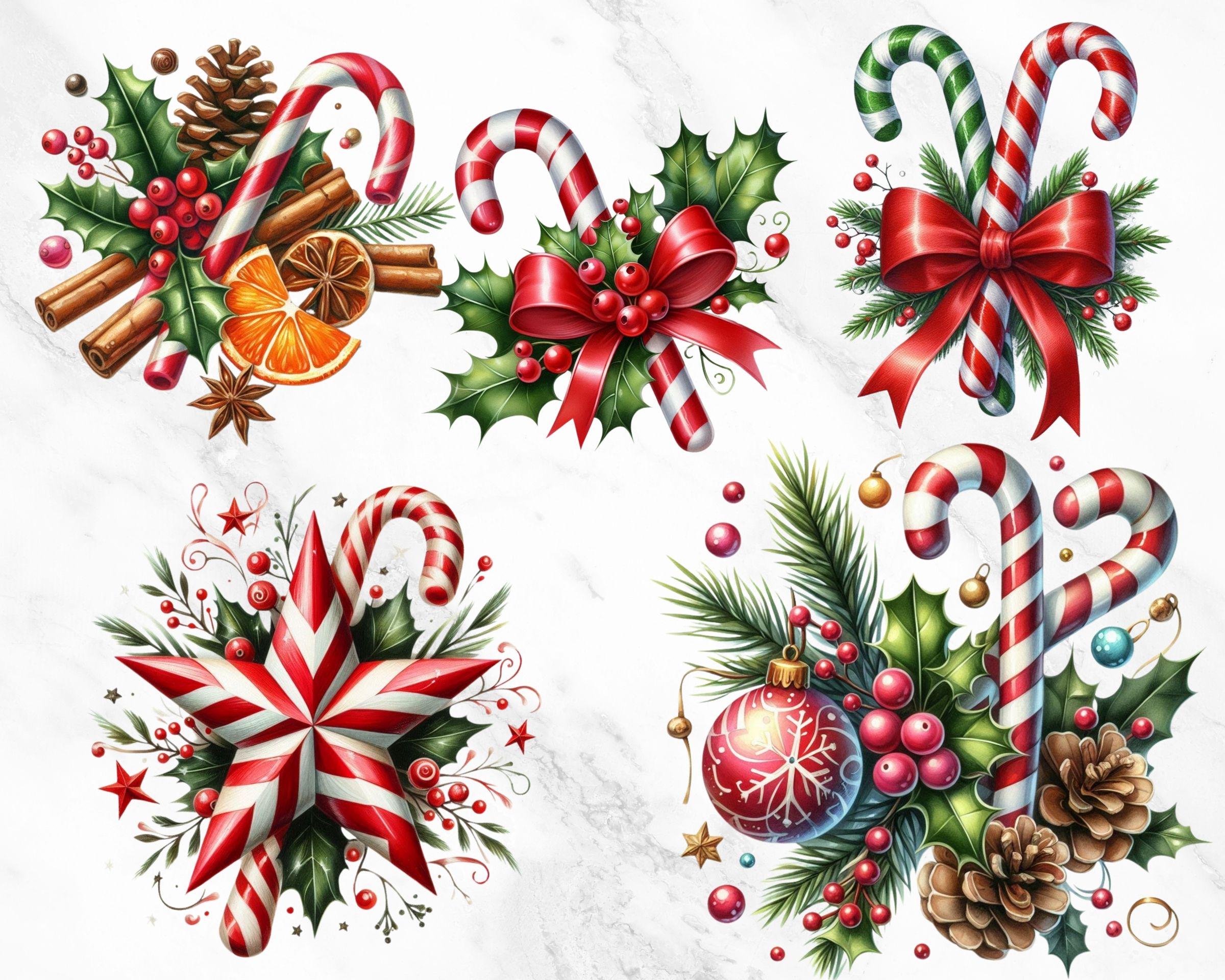 Christmas Candy Cane Clipart, Candy Cane PNG, Christmas PNG, Winter ...