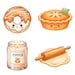 Autumn Sweets Clipart, Watercolor Fall Dessert PNG, Pumpkin Spice ...