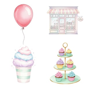 Ice Cream Truck Clipart, Ice Cream Cart Clipart, Watercolor Ice Cream ...