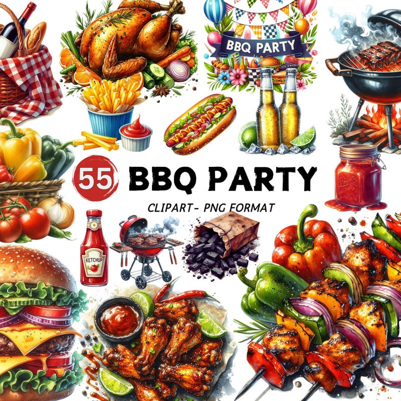 Bbq Clipart - Etsy