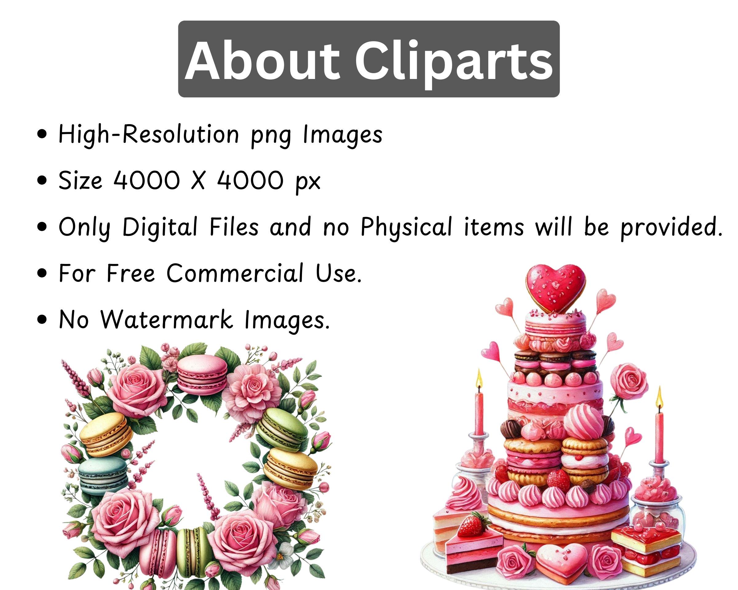 Valentines Day Sweets Clipart, Chocolate Cookie PNG, Watercolor ...