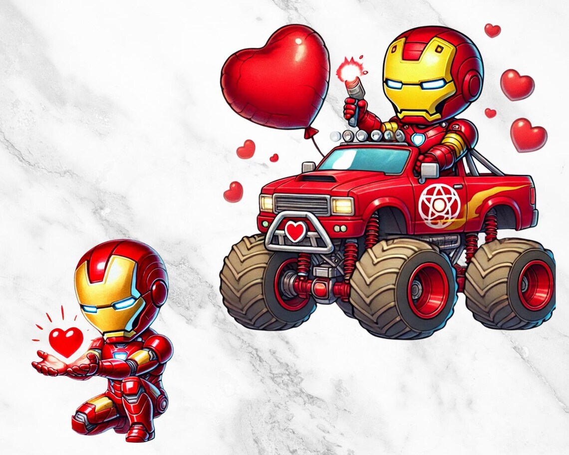 Valentine Superhero Clipart Bundle, Cute Hero Clipart, Love Superhero ...
