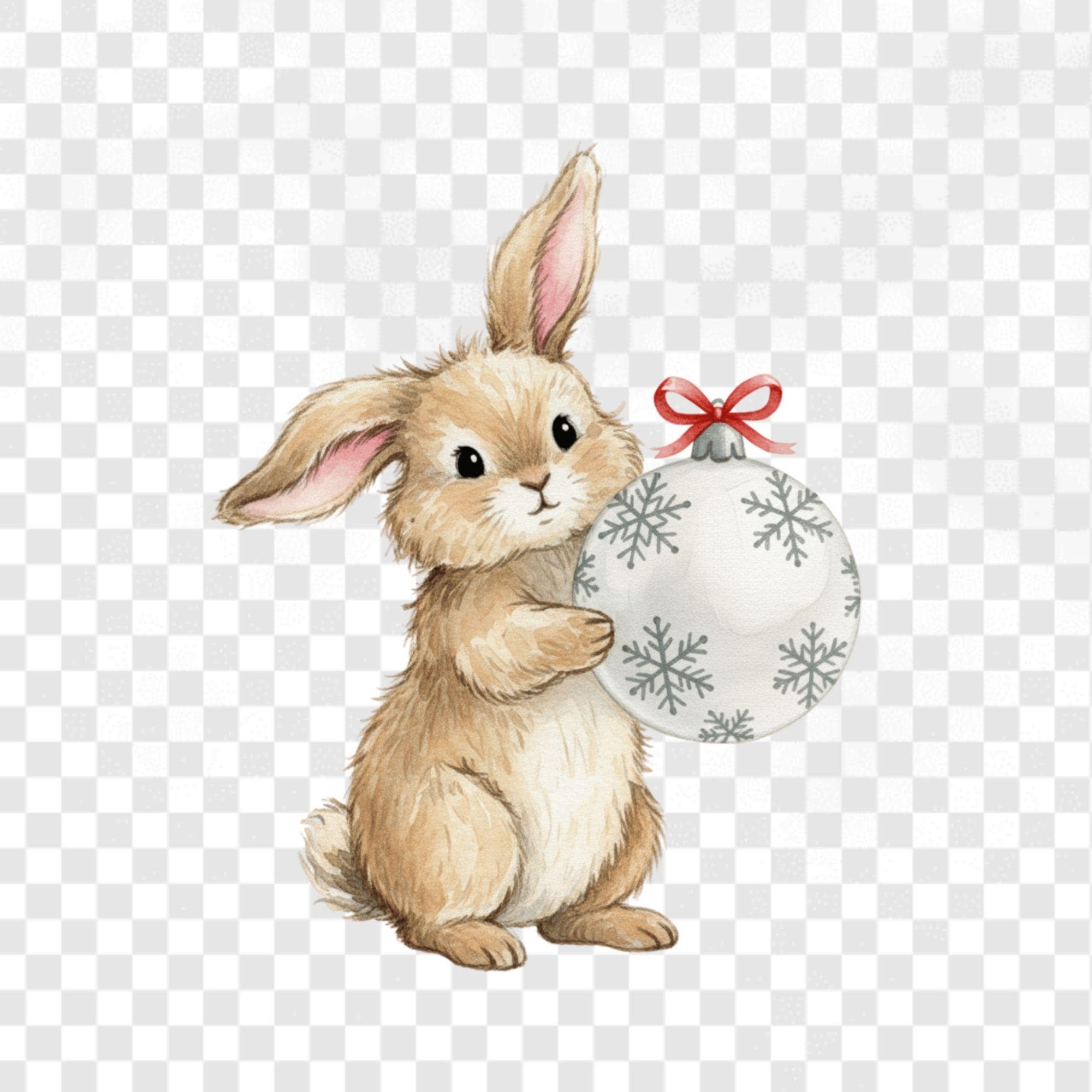 Christmas Woodland Clipart, Watercolor Christmas Animals PNG, Cute ...