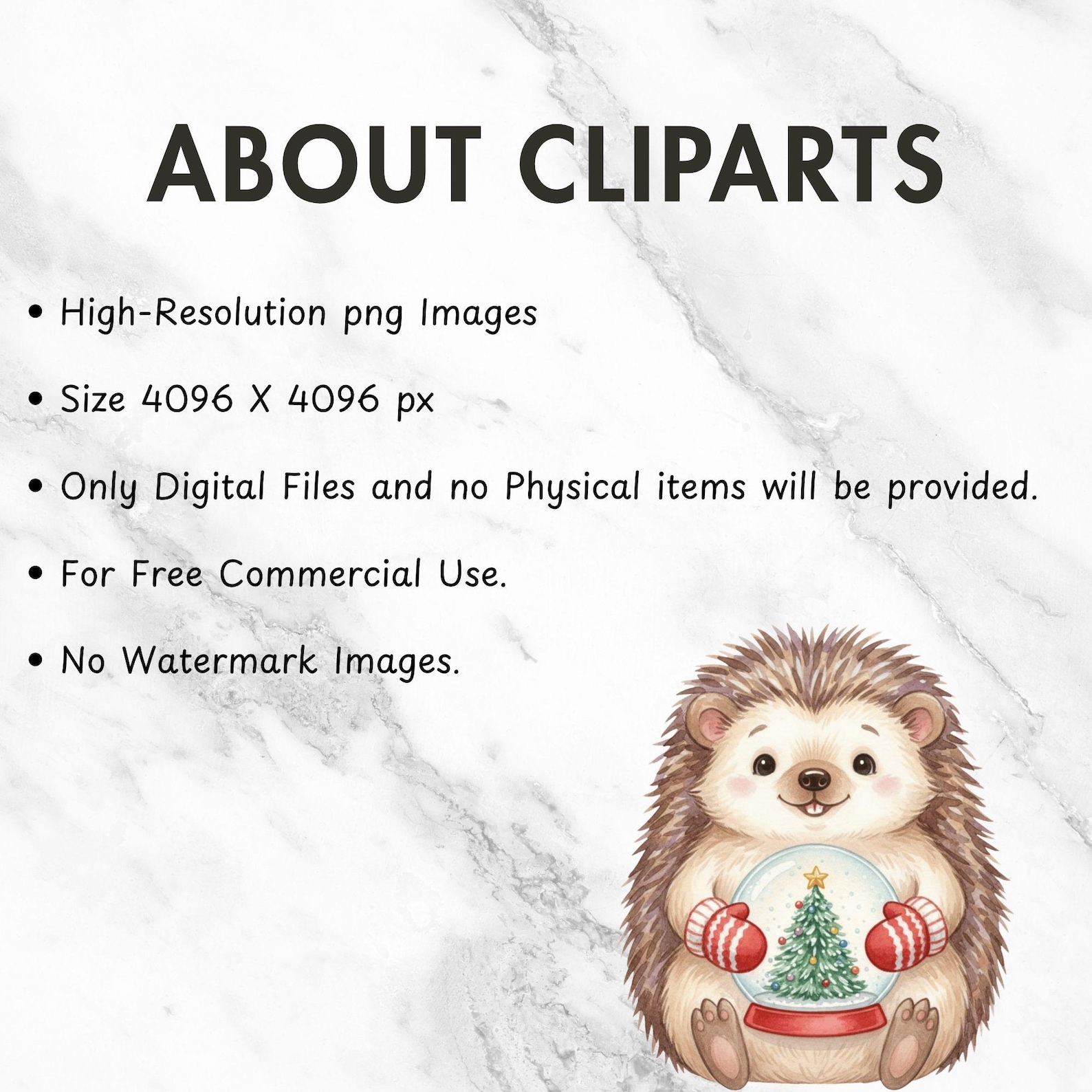 Christmas Woodland Clipart, Watercolor Christmas Animals PNG, Cute ...