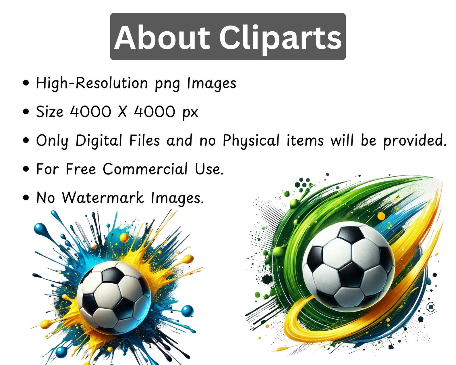Watercolor Soccer Clipart, Soccer Ball PNG, Sports Ball Clipart ...