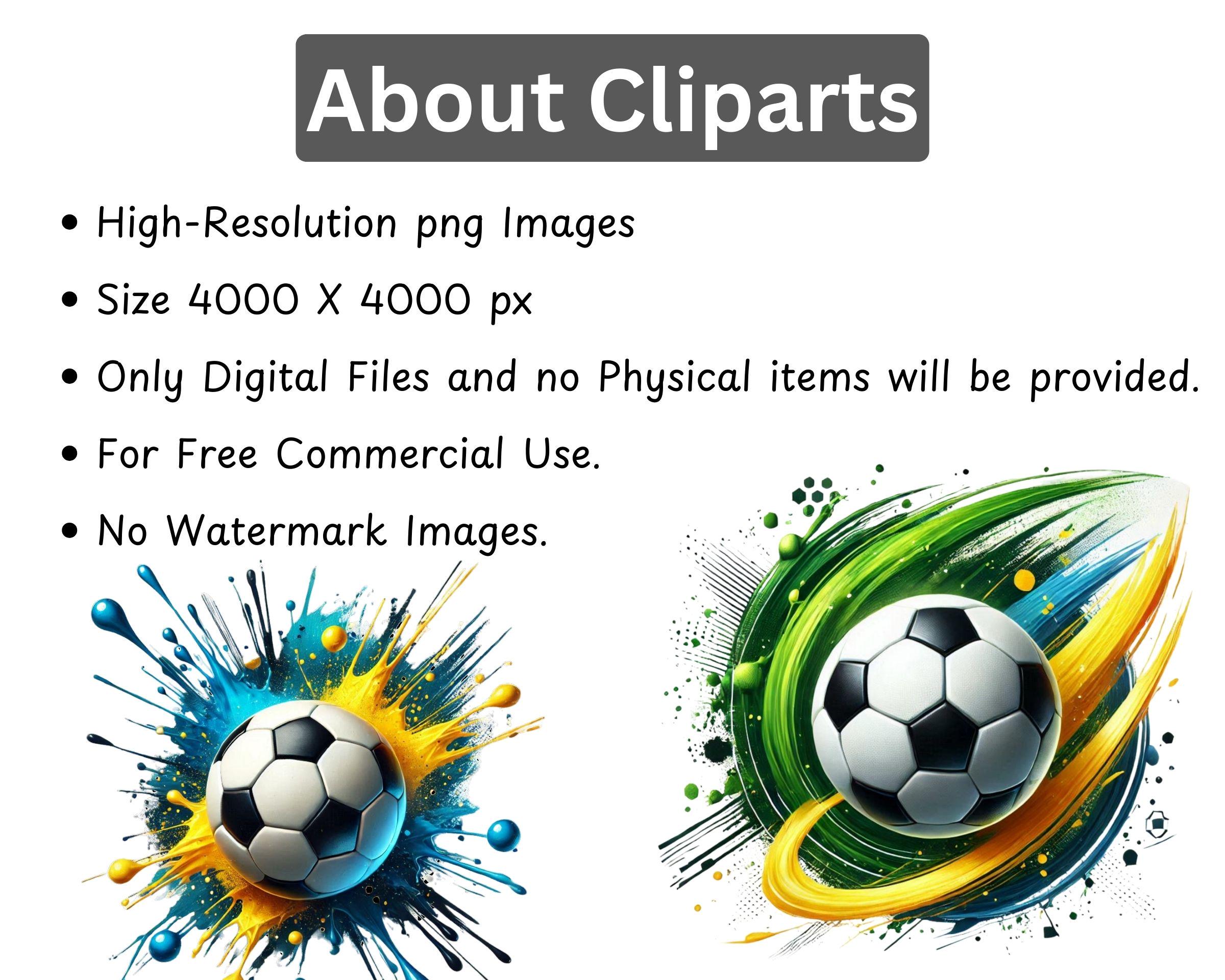 Watercolor Soccer Clipart Bundle, Football PNG Files, Soccer Ball ...