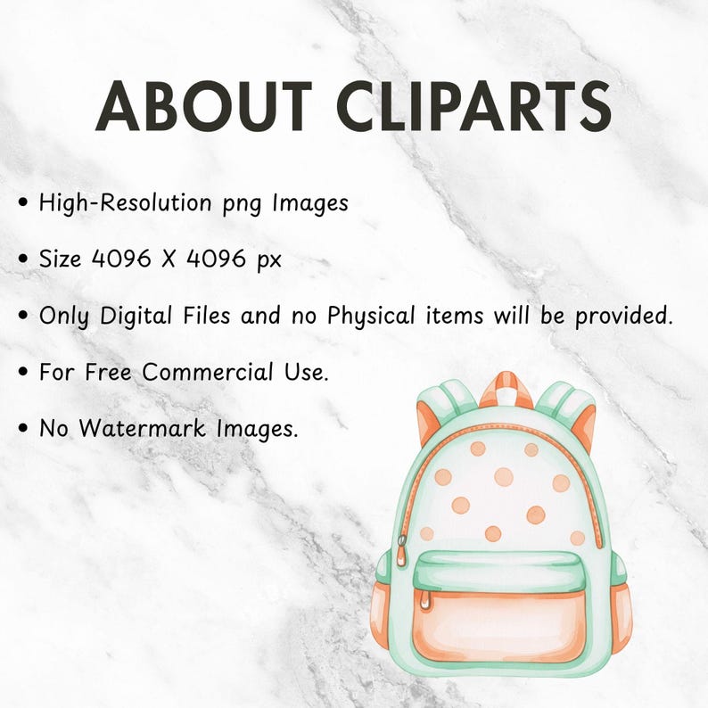 Pastel Back to School Clipart, Cute School Supplies PNG, Teacher ...